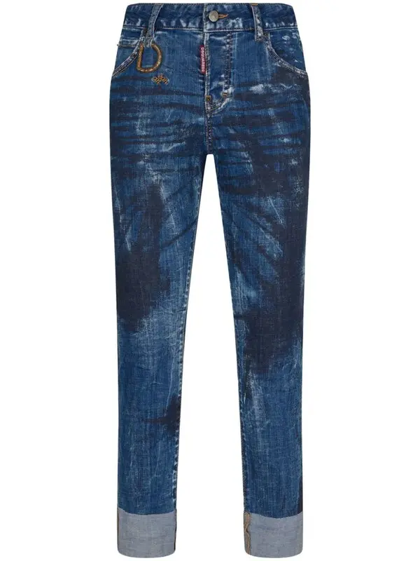 Dsquared2 Stonewashed Slim-cut Jeans