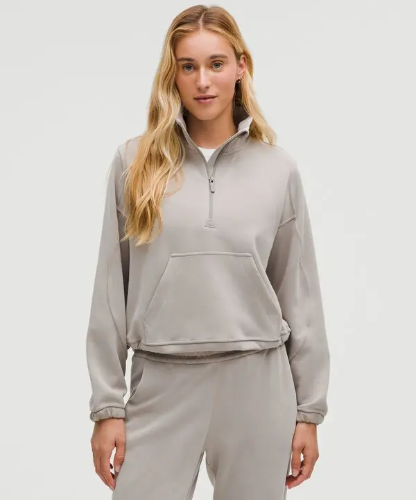 Lululemon Brushed Softstreme Half Zip - Riverstone