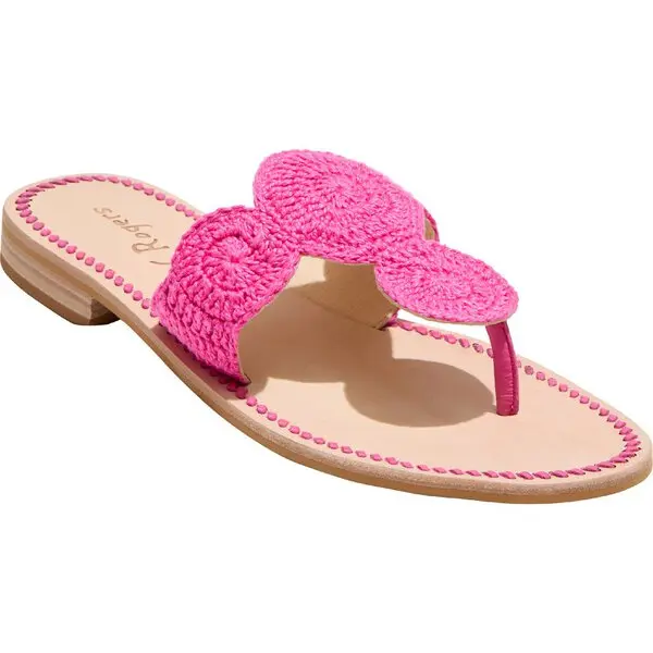 Jack Rogers Crochet Sandal - Fuchsia