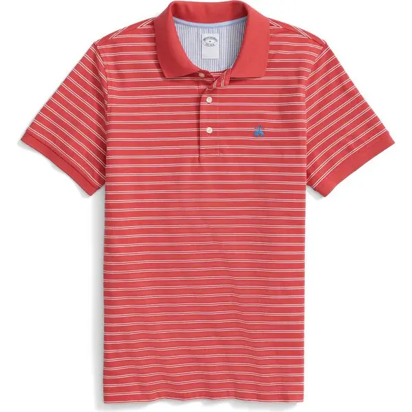 Brooks Brothers Stripe Piqué Polo