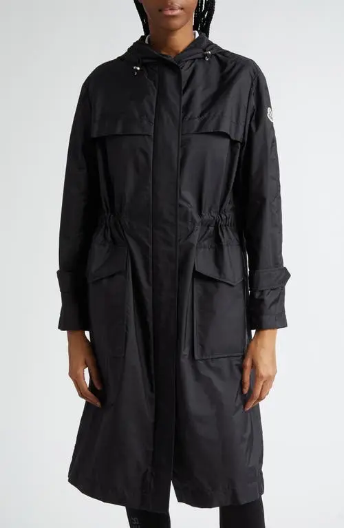 Moncler Hiengu Water Repellent Nylon Raincoat - Black