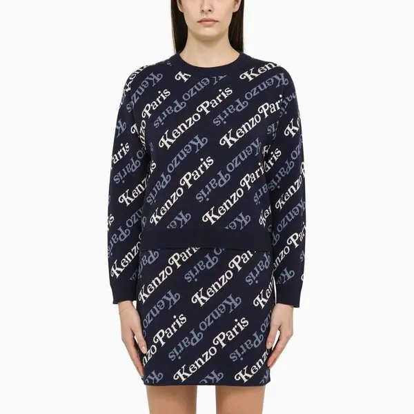 Buy Kenzo Midnight Blue And Sweater - Multicolor At 33% Off | Editorialist