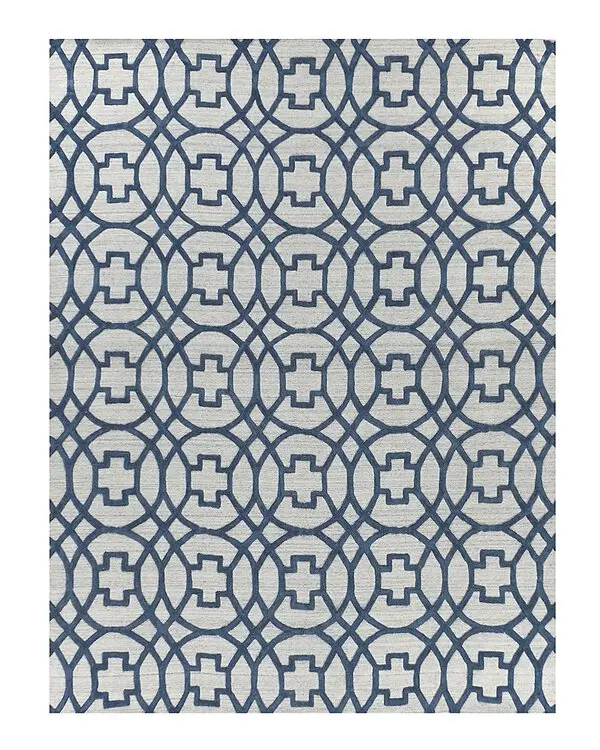 EXQUISITE RUGS Windsor Er2450 Area Rug, 8' X 10 - Navy/gray