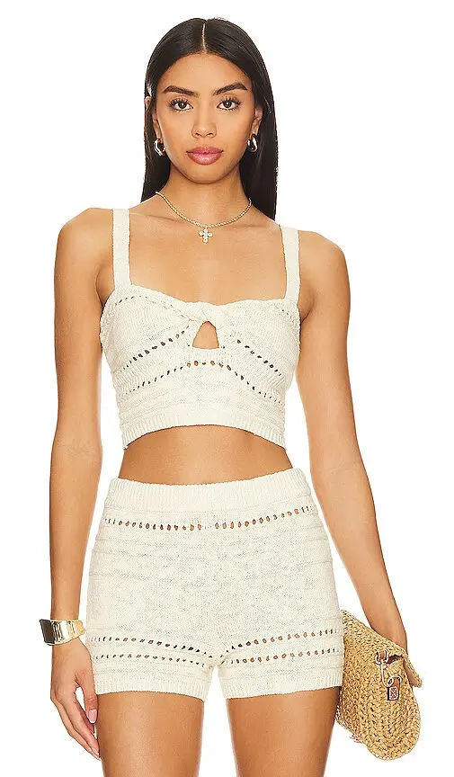 Tularosa Marisol Crochet Knit Top