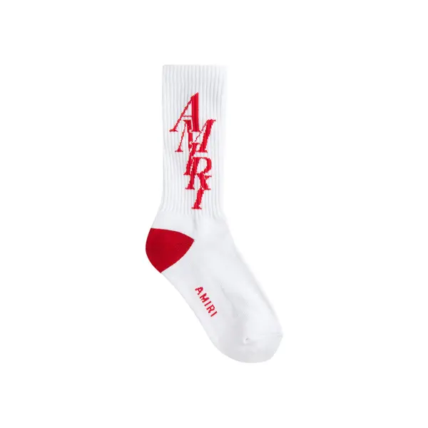 Amiri Stack Sock '/red - White | Editorialist
