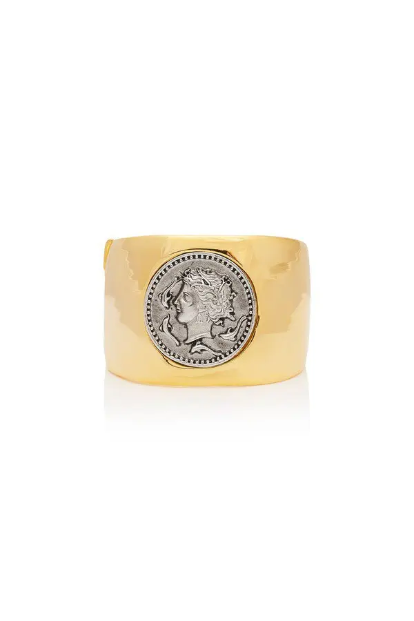 KENNETH JAY LANE Polished Coin Cuff