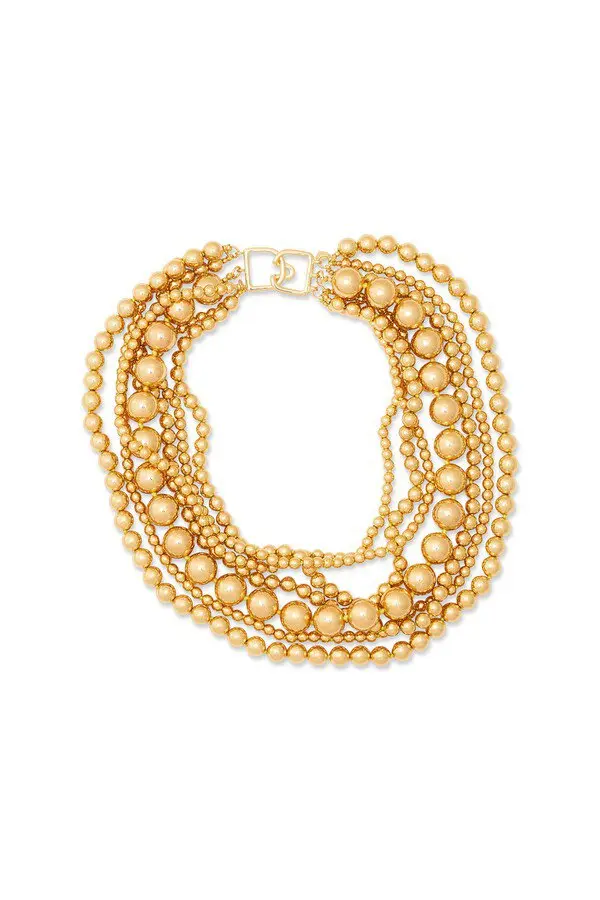 KENNETH JAY LANE Seven Row Beaded Necklace