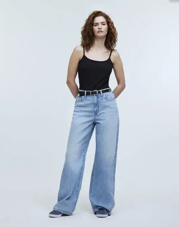 Madewell Curvy Superwide-Leg Airy Denim Jeans In Ahern Wash 57