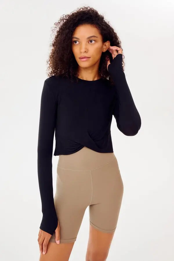 Splits59 Daisy Long Sleeve Tee - Black