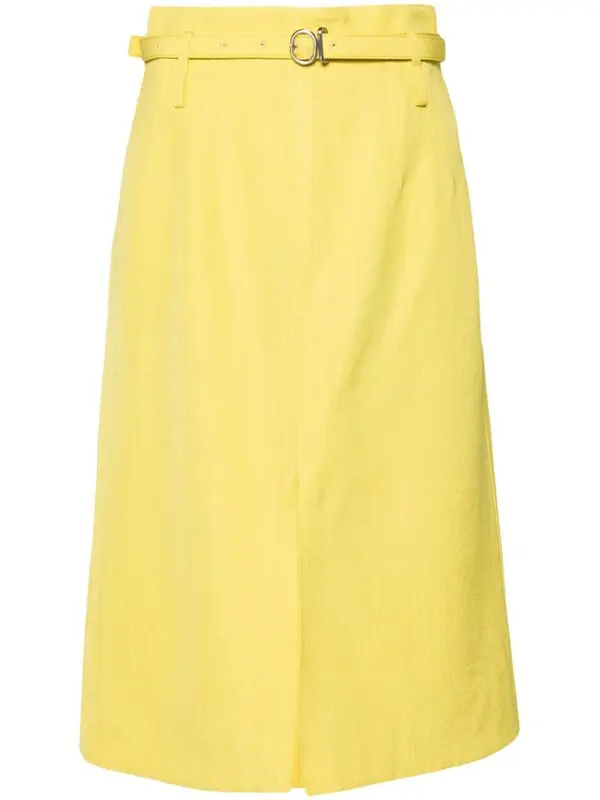 JIL SANDER A-line Midi Skirt - Green