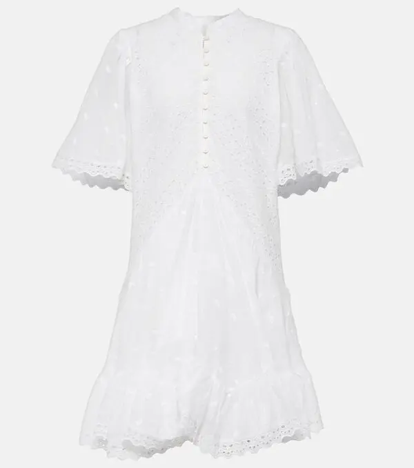 MARANT ETOILE Slayae Embroidered Cotton Minidress