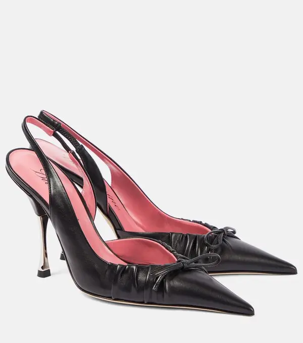 Blumarine Carla 105 Leather Slingback Pumps