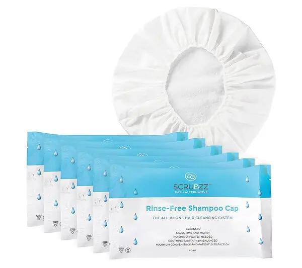 SCRUBZZ Waterless & Rinse-free Shampoo Caps 6 Pack
