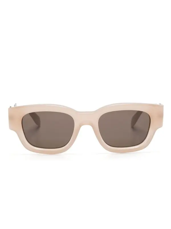 Palm Angels Logo-plaque Square-frame Sunglasses
