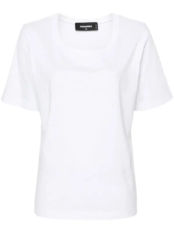 Dsquared2 Crystal-embellished T-shirt - White