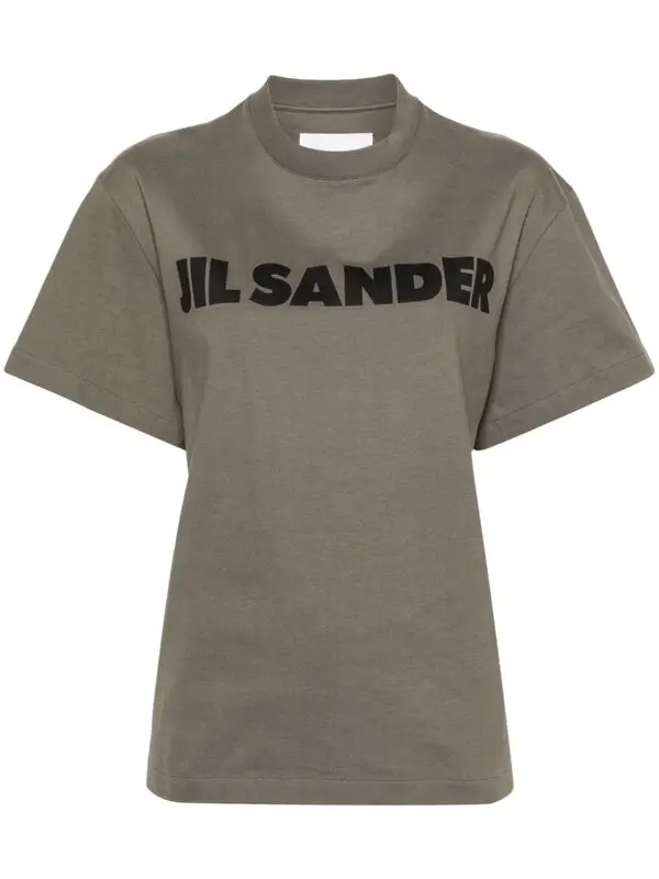 JIL SANDER Logo-print Cotton T-shirt - Green