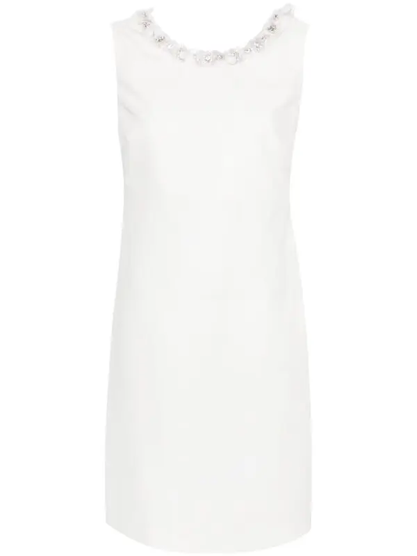 P.a.r.o.s.h Sequin-embellished Mini Dress - Neutrals