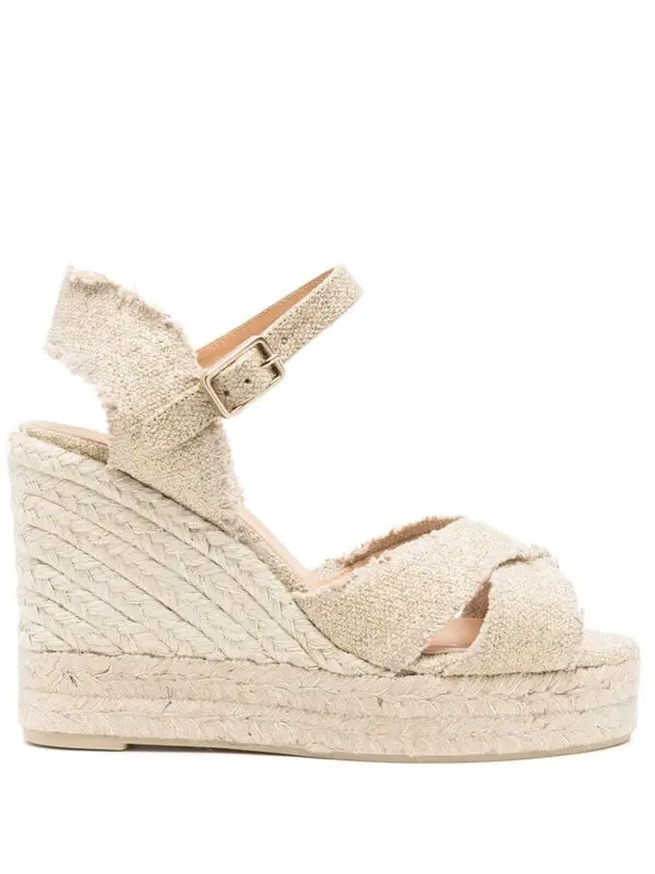CastaÑer Bromelia 110mm Wedge Espadrilles - Gold