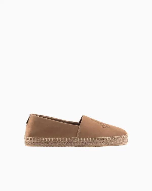 Giorgio Armani Suede Espadrilles With Logo - Brown