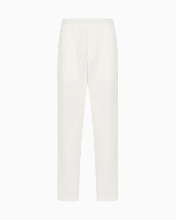 Giorgio Armani Technical Waffle Trousers - White
