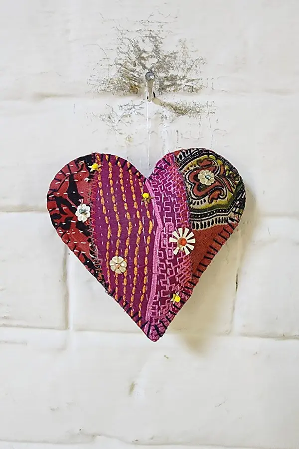 Free People Fp One X Fp Mart Beaded Heart Ornament