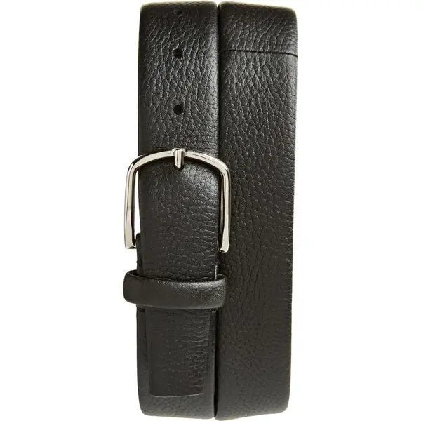 Canali Tubular Pebbled Deerskin Belt