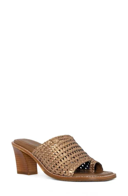DONALD PLINER Block Heel Sandal - Bronze