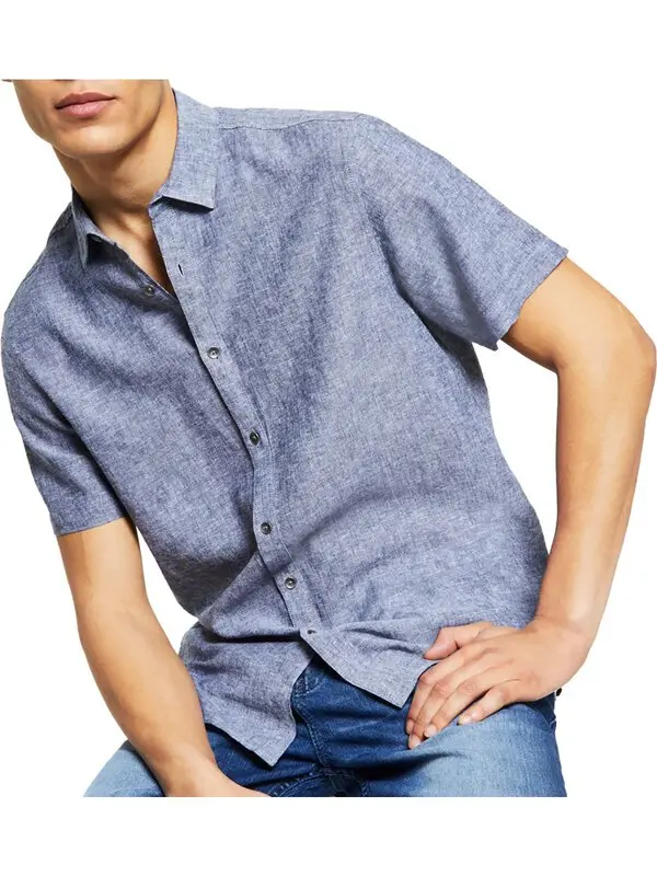 Buy Inc Linen Regular Fit Buttondown Shirt - Multi At 53% Off ...