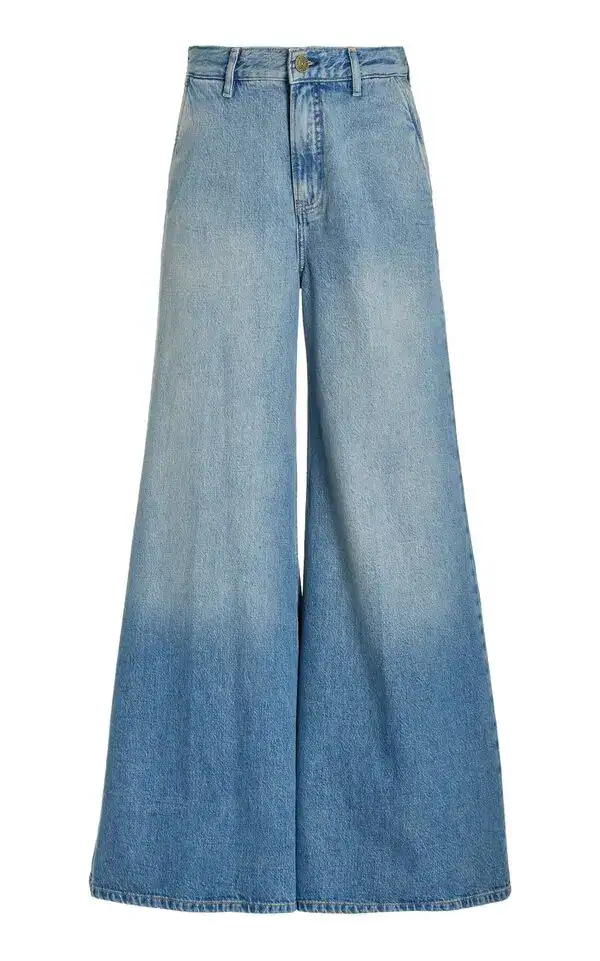 FRAME Rigid High-rise Extra-wide Jeans 27 - Medium Wash | Editorialist