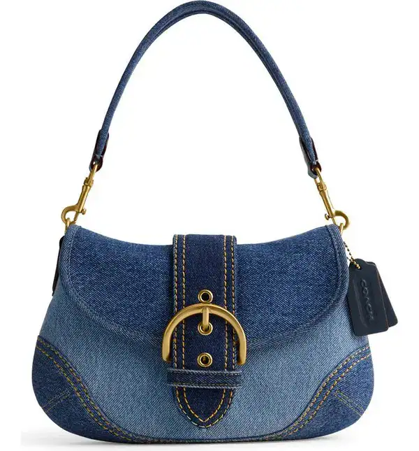 Coach Denim Soho Shoulder Bag - B4/ Blue Multi | Editorialist