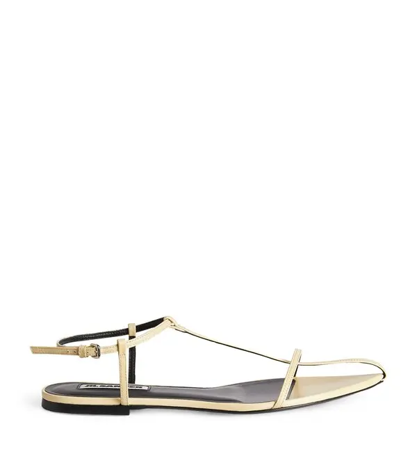 JIL SANDER Leather Pointed Sandals