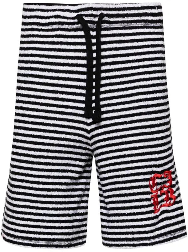 CHARLES JEFFREY LOVERBOY Striped Towelling Shorts