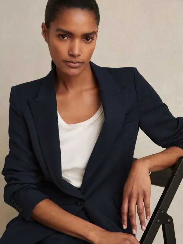 REISS Gabi Tailored Suit Blazer - Navy