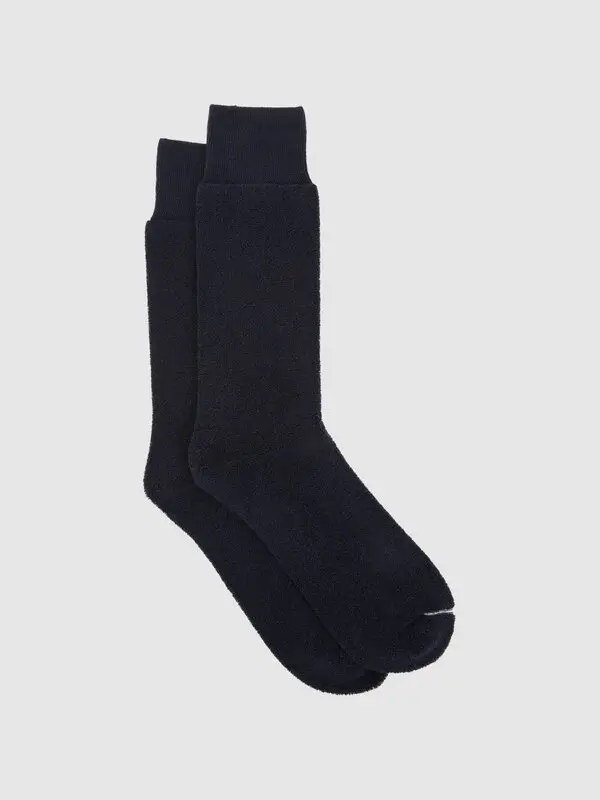 REISS Alers Terry Towelling Socks - Navy