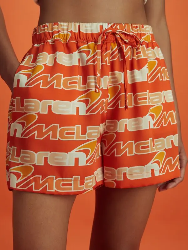REISS X Mclaren F1 Team Printed Cuban Collar Shirt