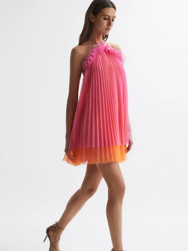 light before dark farrah halter mini dress Jasmine Halter Mini Dress ~ Deep Emerald Luxe Satin – Show Me Your Mumu main image 0