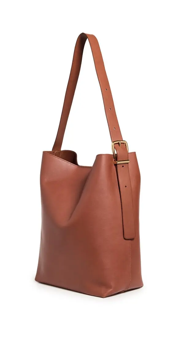 Madewell The Essential Leather Bucket Tote - Warm Cinnamon