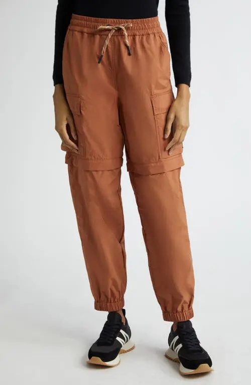Moncler Ripstop Zip-off Cargo Pants - Brown Ginger