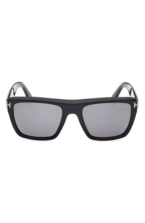 TOM FORD Alberto 55mm Polarized Square Sunglasses