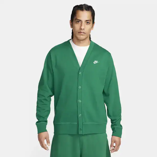 Nike Club Knit Fairway Cardigan - Green | Editorialist