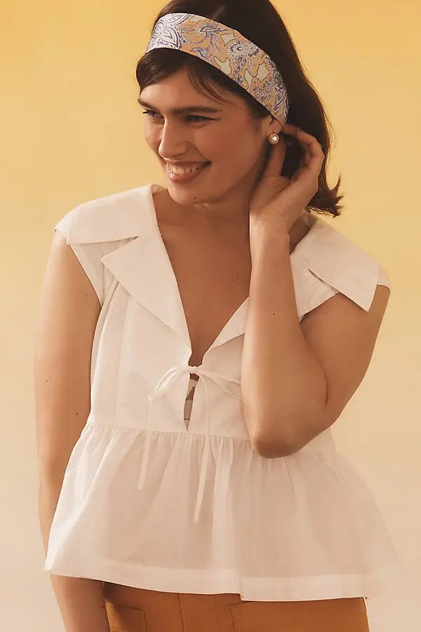 Maeve Babydoll Blouse - White