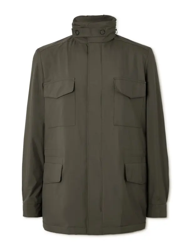 Loro Piana Traveller Windmate Shell Hooded Jacket - Green
