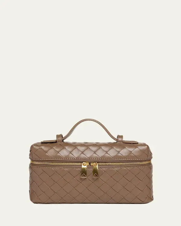 Bottega Veneta Bang Bang Vanity Intrecciato Leather Crossbody Bag - Pinecone