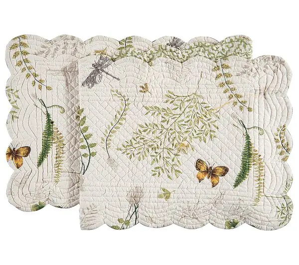 VALERIE PARR HILL Althea Set Of 6 Rectangular Reversible Placemat S Valerie