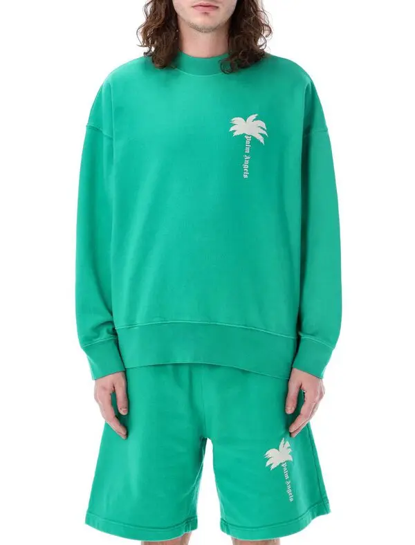 Buy Palm Angels The Palm Crewneck - Green At 33% Off | Editorialist
