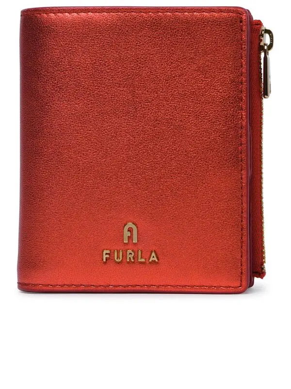 Buy Furla Camelia' Laminated Leather Wallet - Red At 33% Off | Editorialist