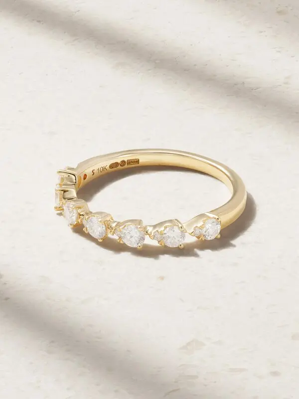 STONE AND STRAND Perfect Pear 10-karat Diamond Ring