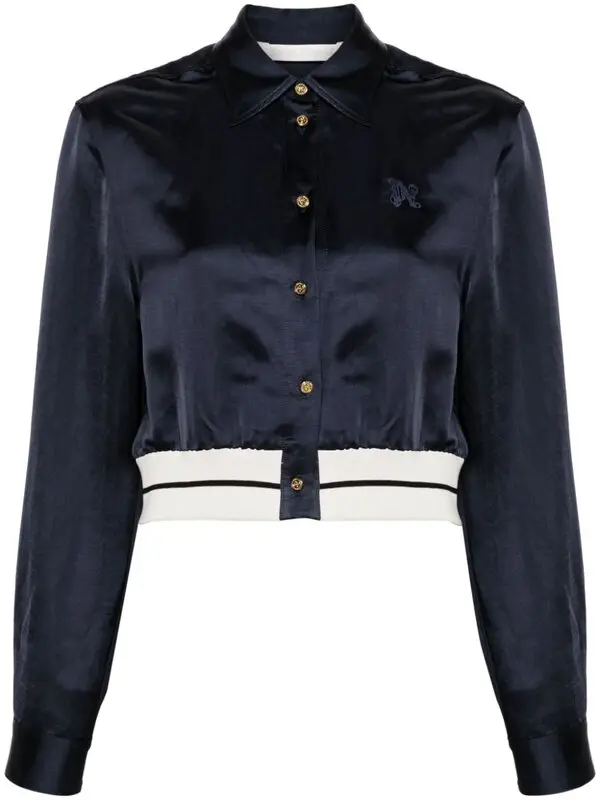 Palm Angels Button-up Satin Shirt
