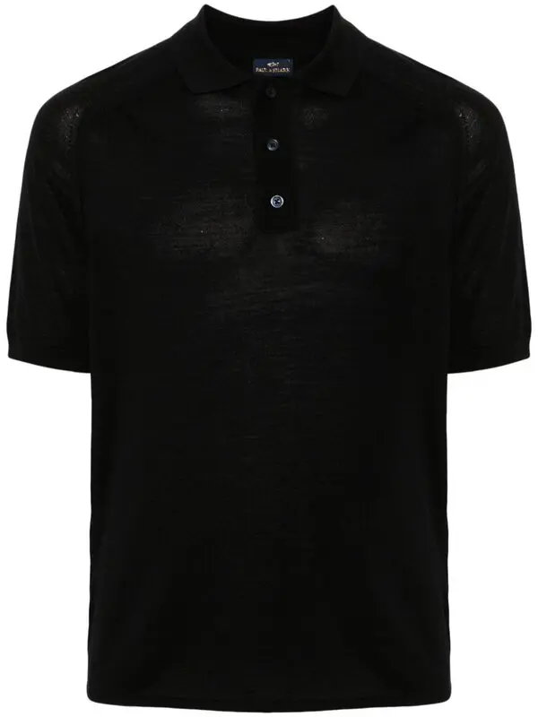 Paul & Shark Buttoned Virgin-wool Polo Shirt