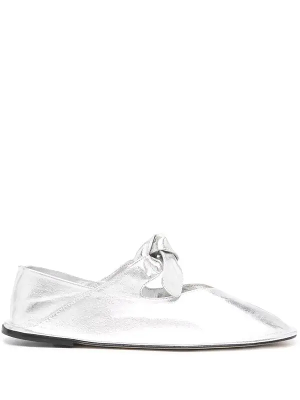 Hereu Llasada Metallic Ballerina Shoes - Silver